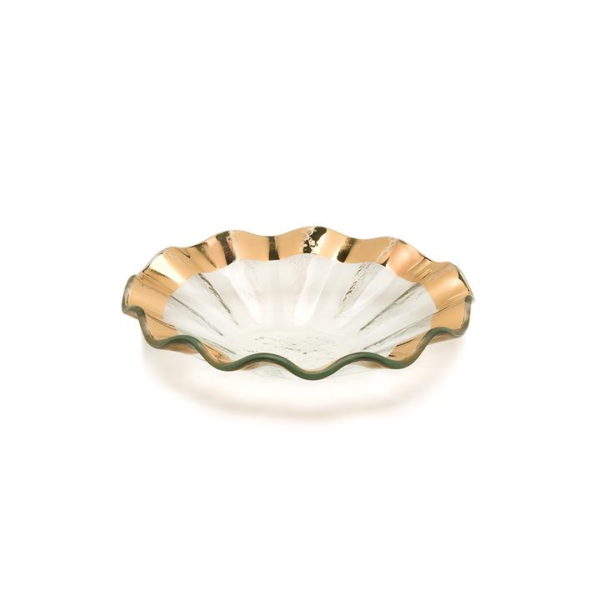 Annieglass Small Ruffle Bowl - Gold | Berings