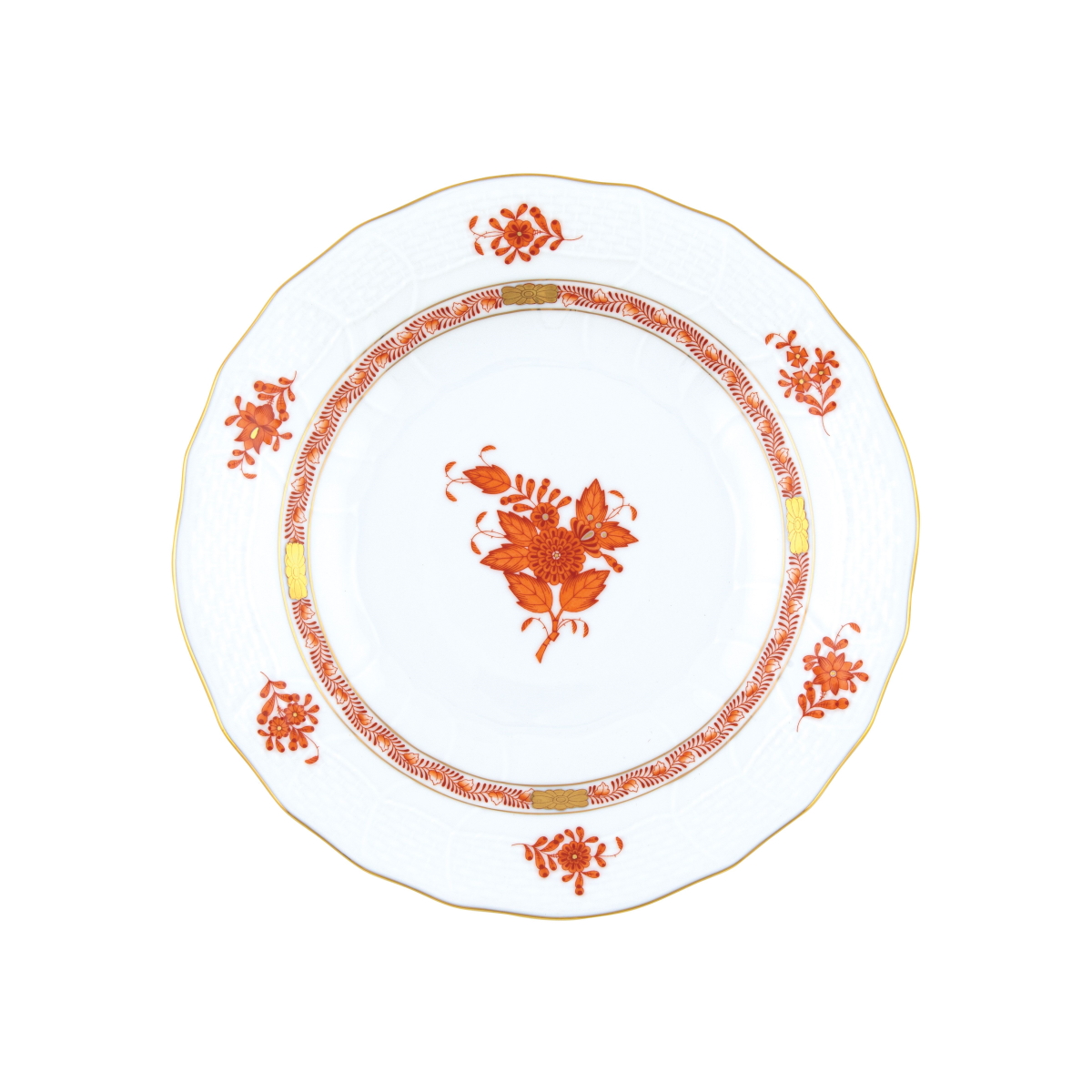 Herend Chinese Bouquet Rust Dessert Plate | Berings