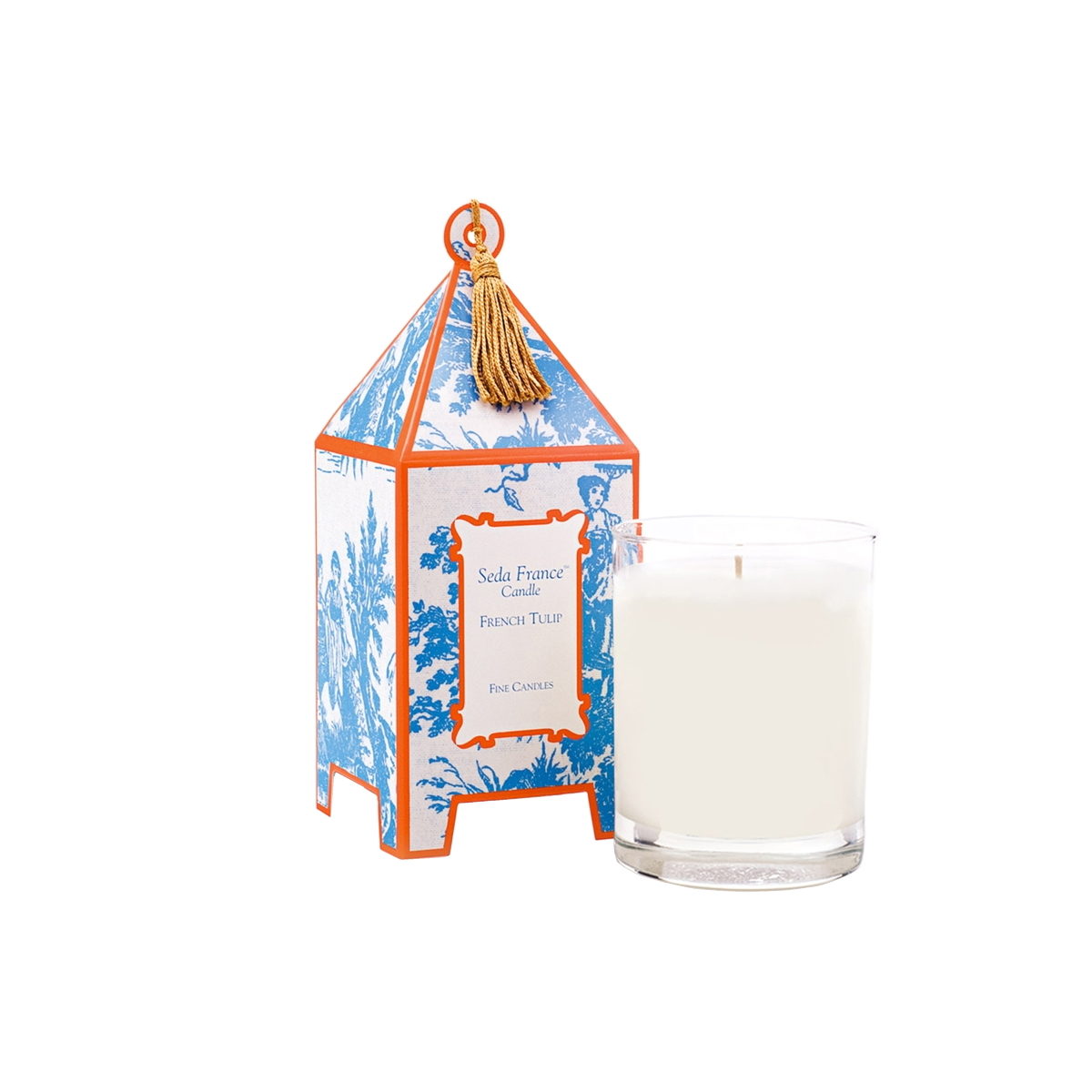 Seda France French Tulip Classic Toile Mini Pagoda Box Candle | Berings