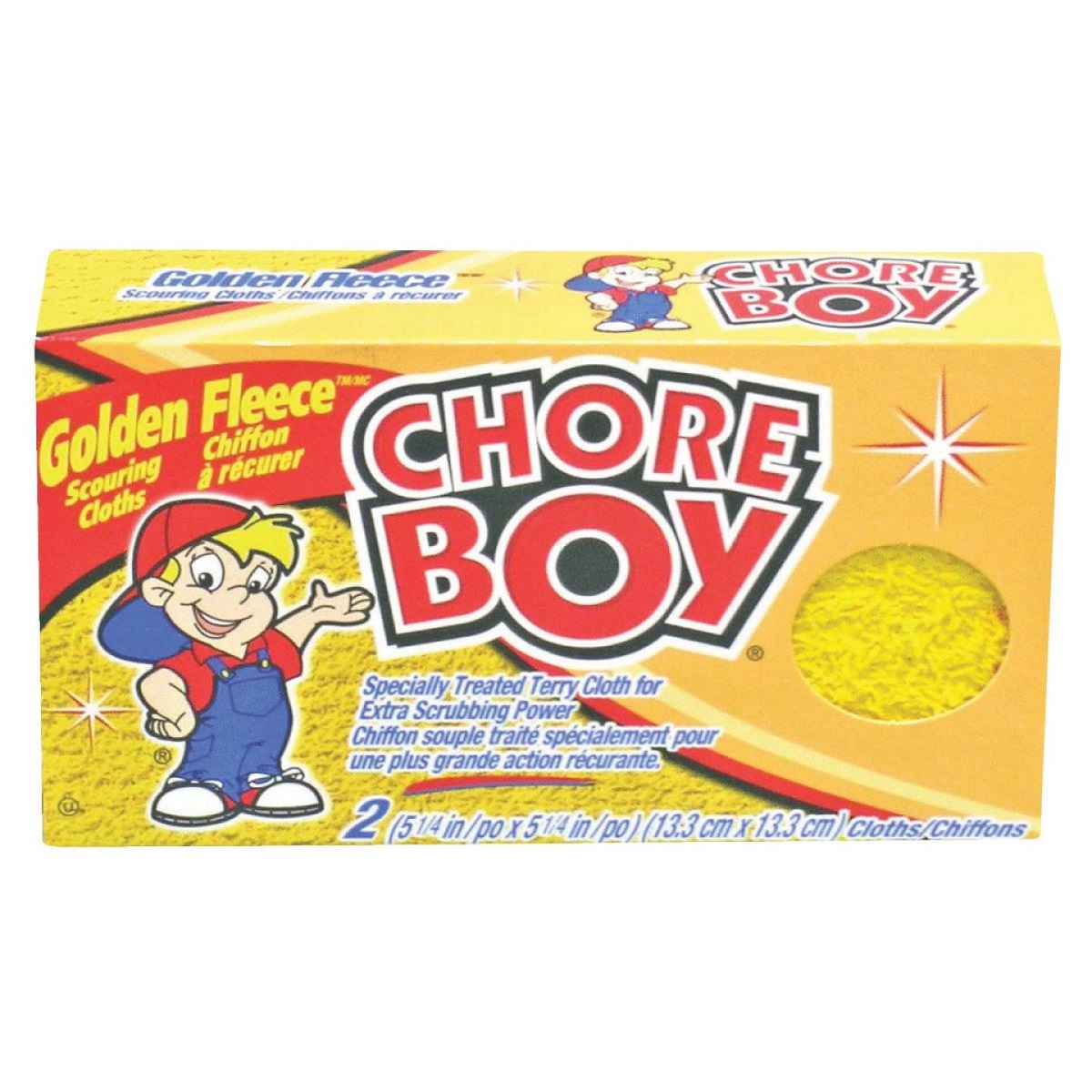 Chore Boy Golden Fleece Non-Metallic Cloth Sponges & Woven Scrubbers (2 ...
