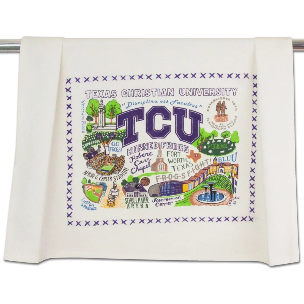 Catstudio Texas Christian University (TCU) Collegiate Dish Towel | Berings