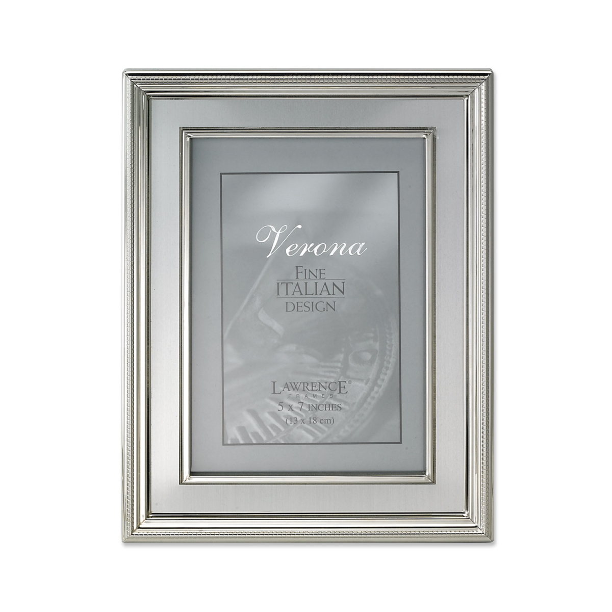 Lawrence Silver with Silver Panel 5x7 Picture Frame | Berings