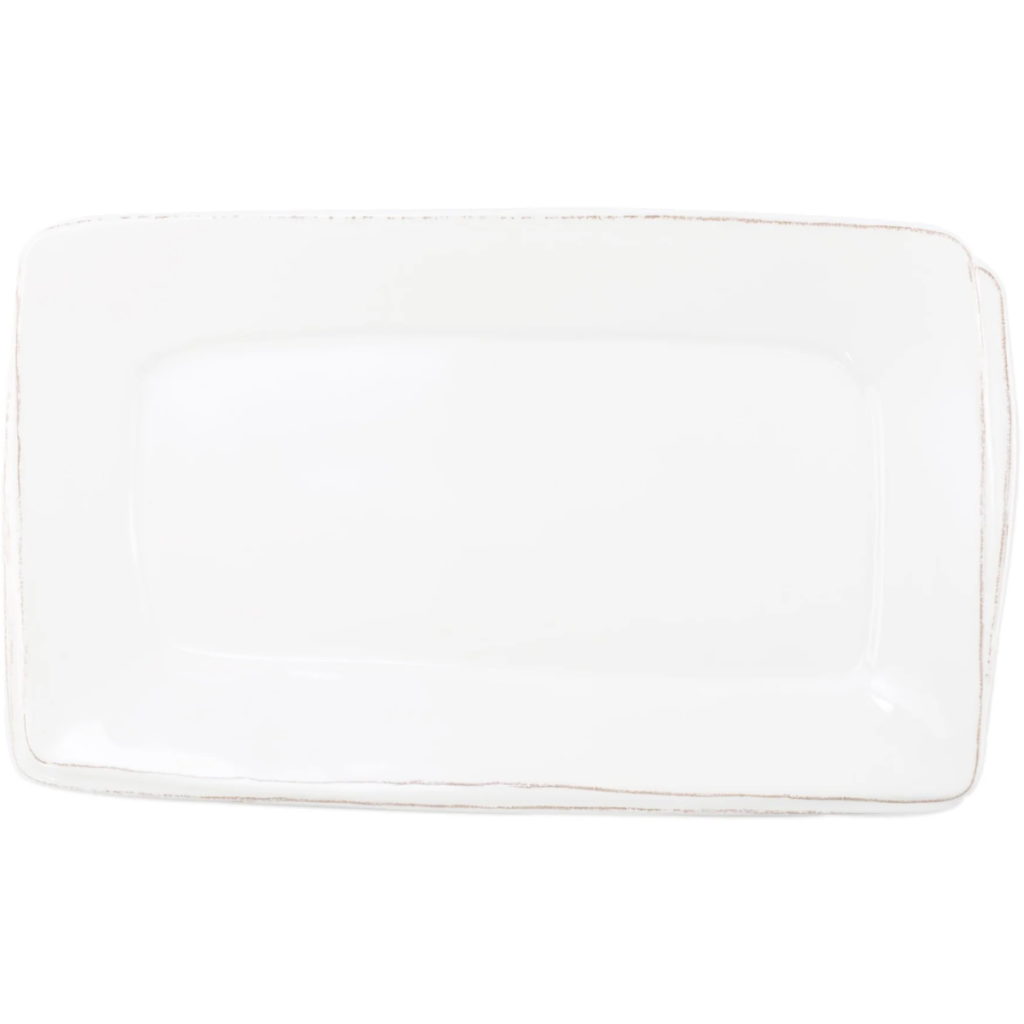 Vietri Melamine Lastra White Rectangular Platter | Berings