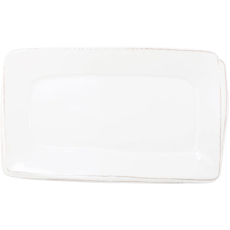 Vietri Melamine Lastra White Rectangular Platter | Berings