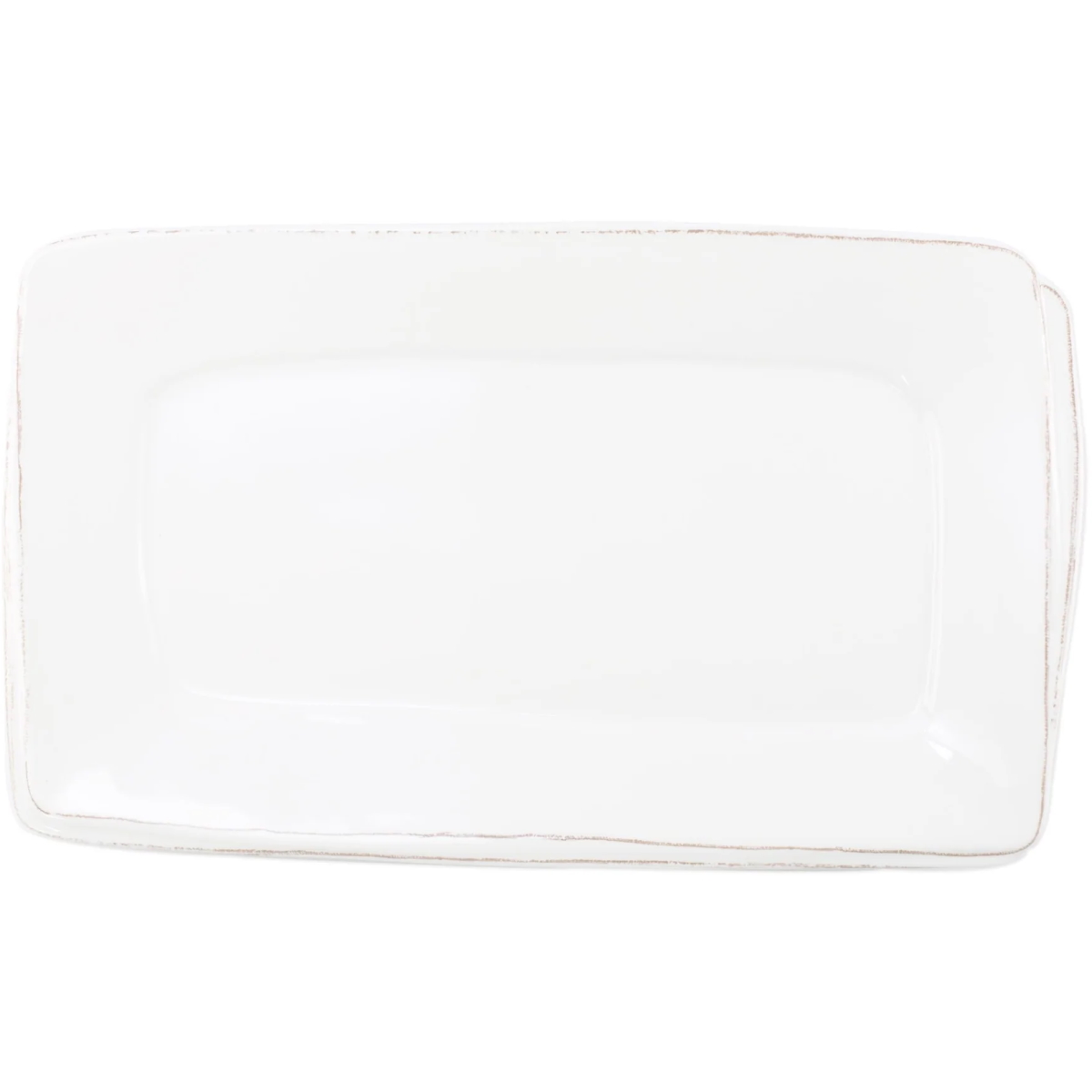 Vietri Melamine Lastra White Rectangular Platter | Berings