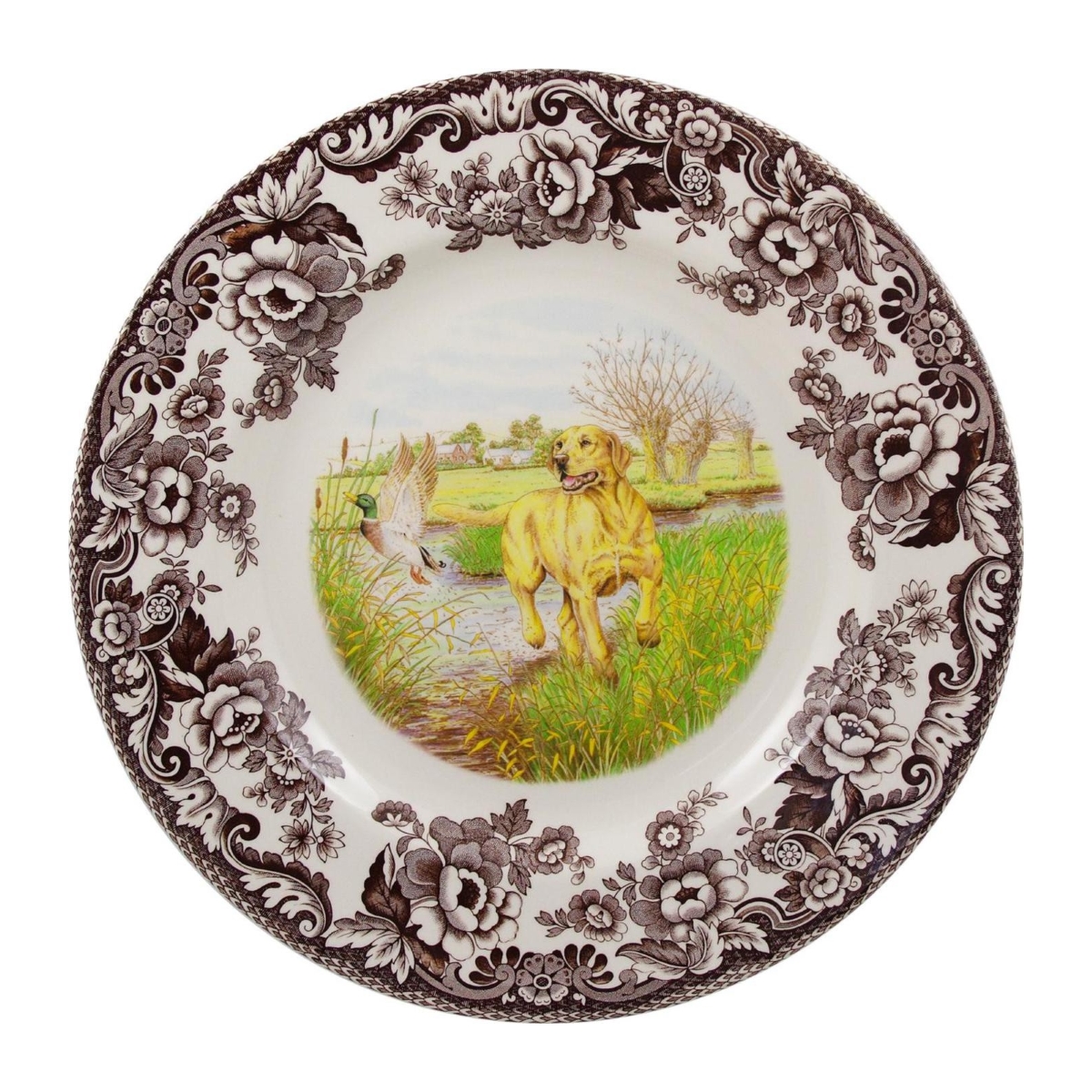 Spode Woodland Dinner Plate - Yellow Labrador Retriever | Berings