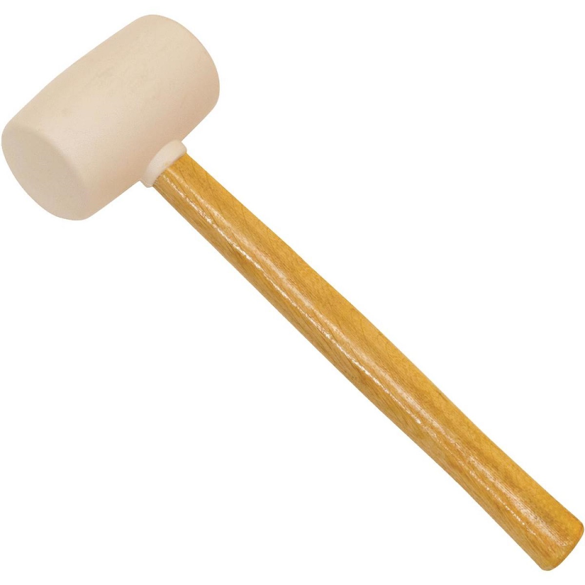 16 Oz. White Rubber Mallet with Wood Handle | Berings
