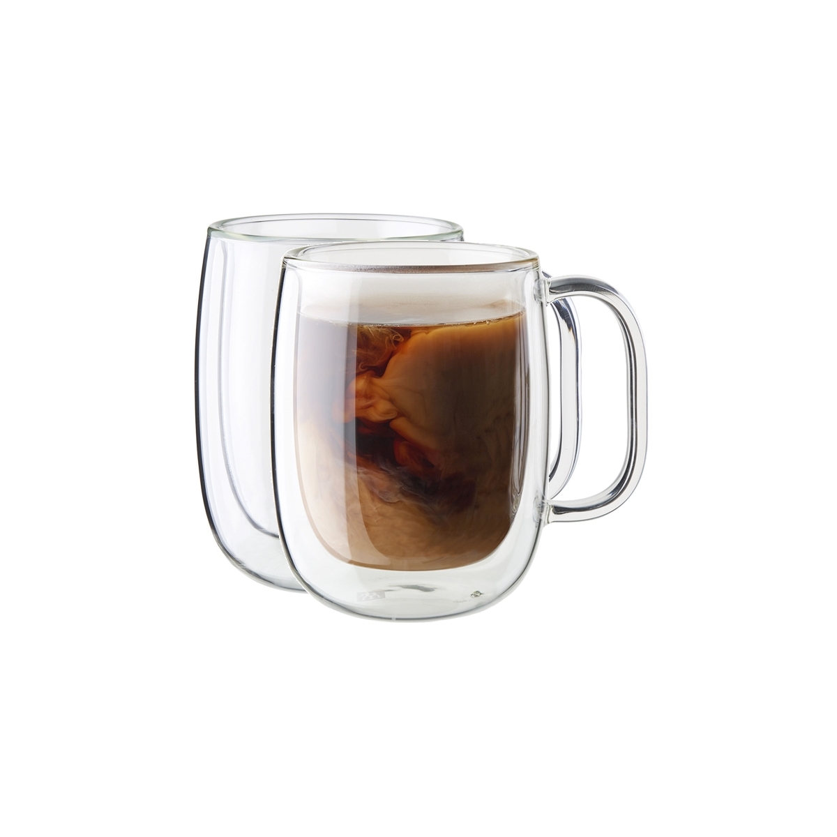Sorrento Plus Double Wall 2-pc Coffee Glass Mug Set | Berings