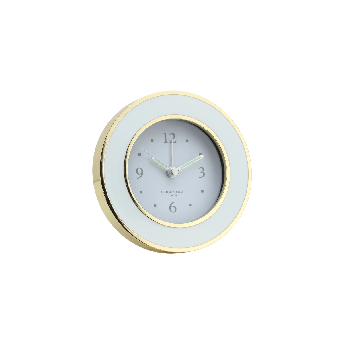 Addison Ross White & Gold Alarm Clock | Berings