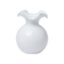 Vietri Hibiscus Glass White Small Fluted Vase | Berings
