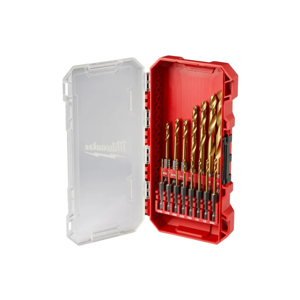 Milwaukee Shockwave Impact Duty Red Helix Titanium Drill Bit Set - 15pc ...