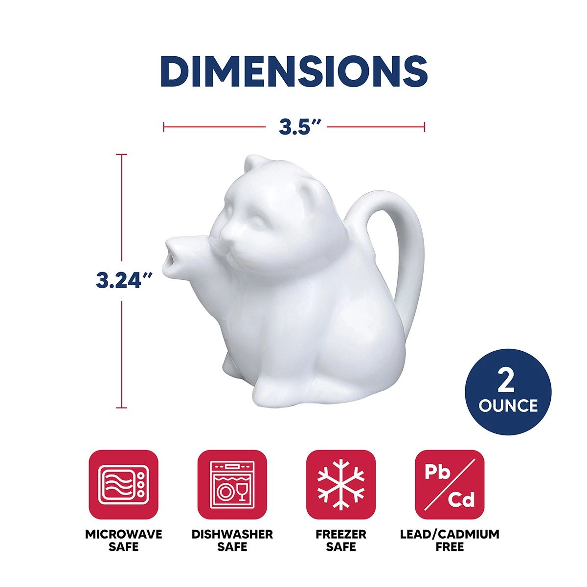 Porcelain Mini Cat Creamer | Berings