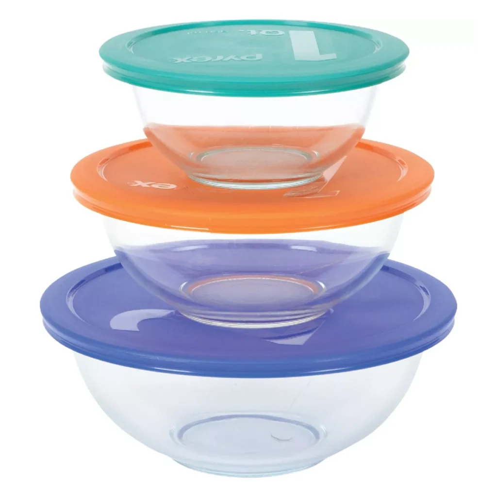 Pyrex Smart Essentials Covered Glass Pyrex Bowl Set | Berings