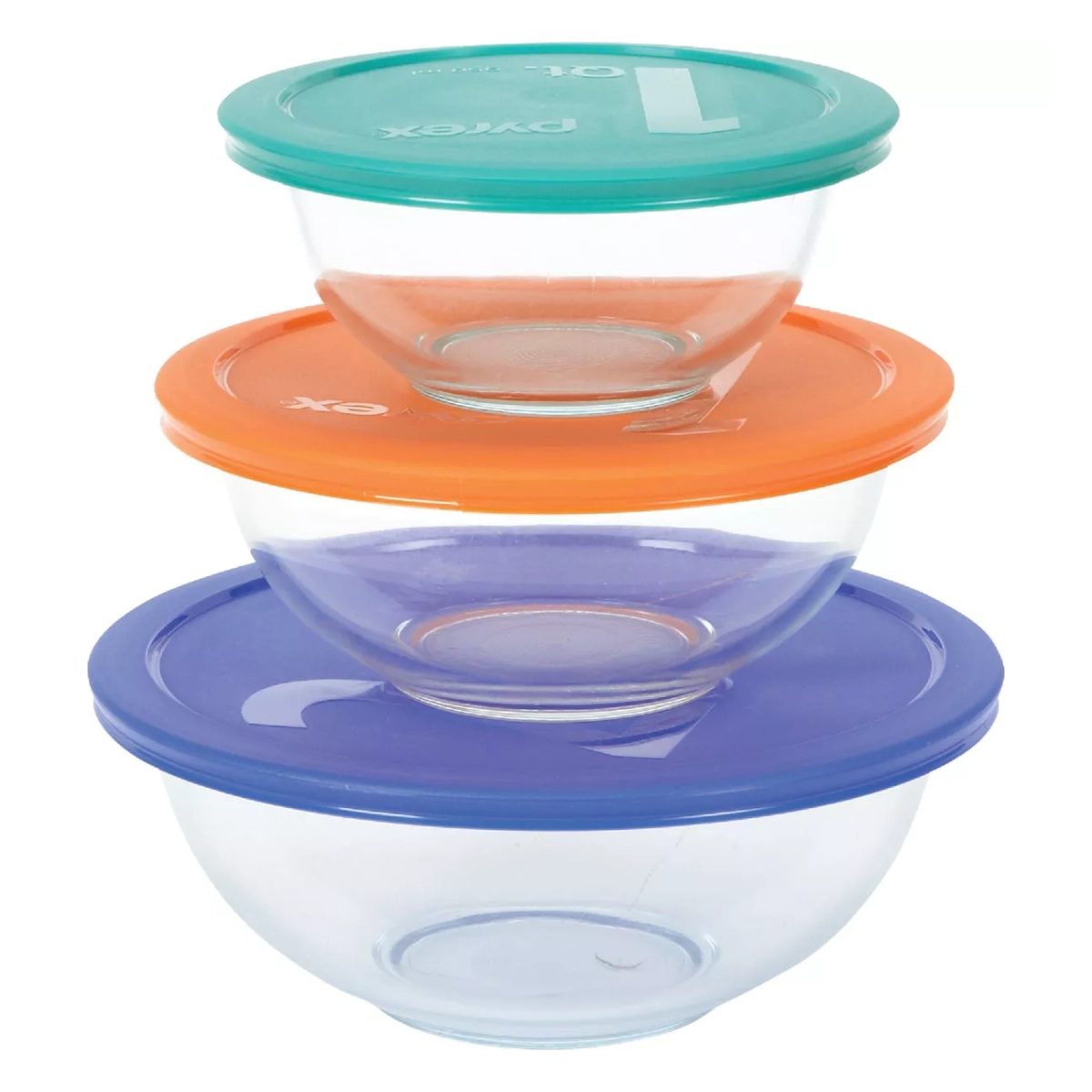 Pyrex Smart Essentials Covered Glass Pyrex Bowl Set | Berings