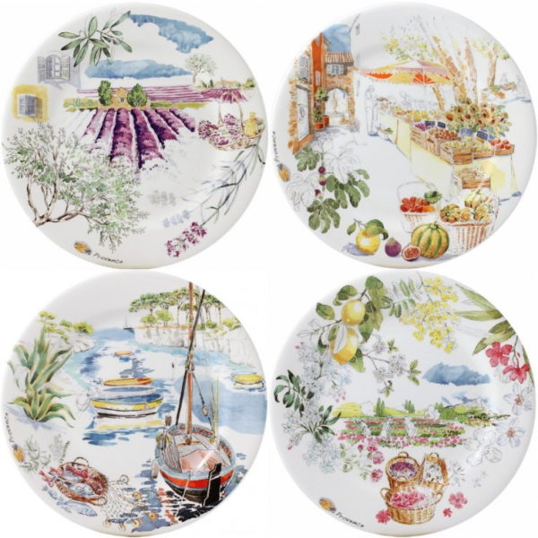 Gien Provence Assorted Dessert Plate Set | Berings
