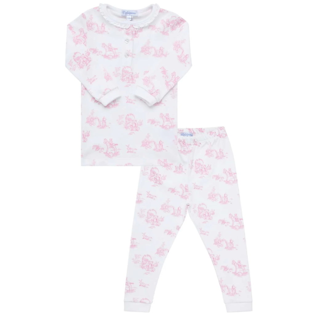 Nellapima Pink Toile Girl Pajamas | Berings