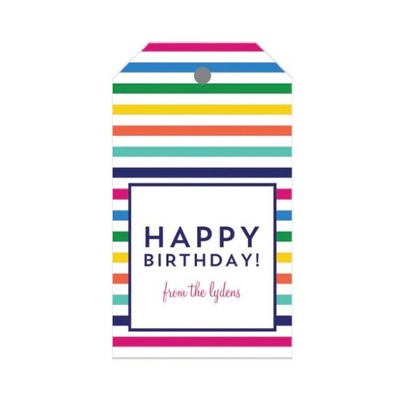 Colorful Stripe Gift Tag | Berings