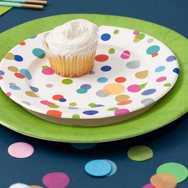 Confetti Brights Paper Salad & Dessert Plates | Berings