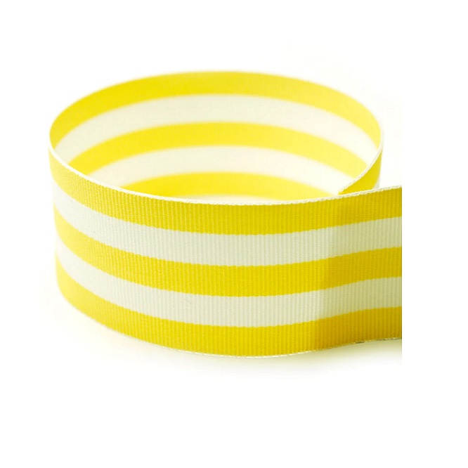 Preppy Stripped Grosgrain Ribbon - Green/White - Berings