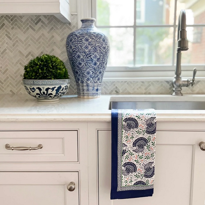 Turkey Toile Cotton Tea Towel | Berings