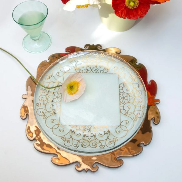 Rococo Round Buffet Plate 13" - Gold | Berings