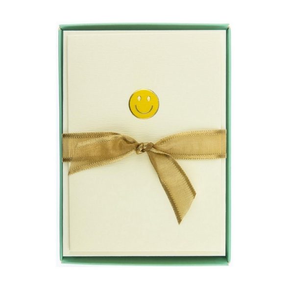 Smiley Face Box of 10 La Petite Press Blank Notecards | Berings
