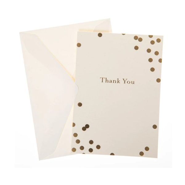 Boxed Thank You Cards - Gold Dots | Berings