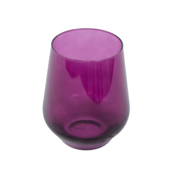 Estelle Colored Stemless Wine Glass - Amethyst | Berings