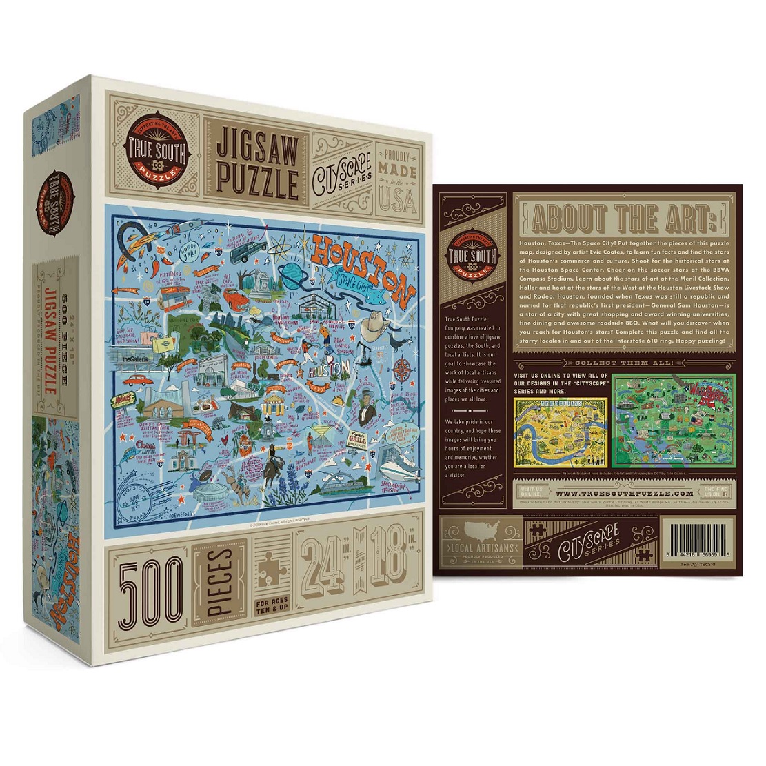 Houston Illustrated 500 Piece Puzzle | Berings