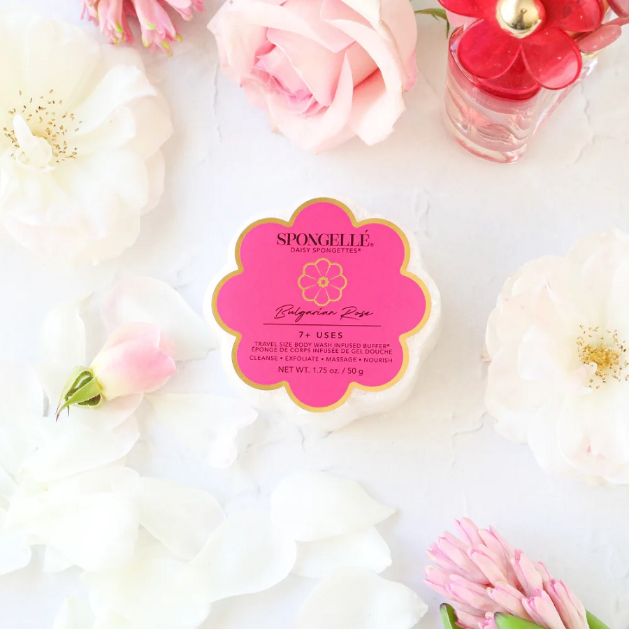 Spongelle Bulgarian Rose Daisy Spongette | Berings