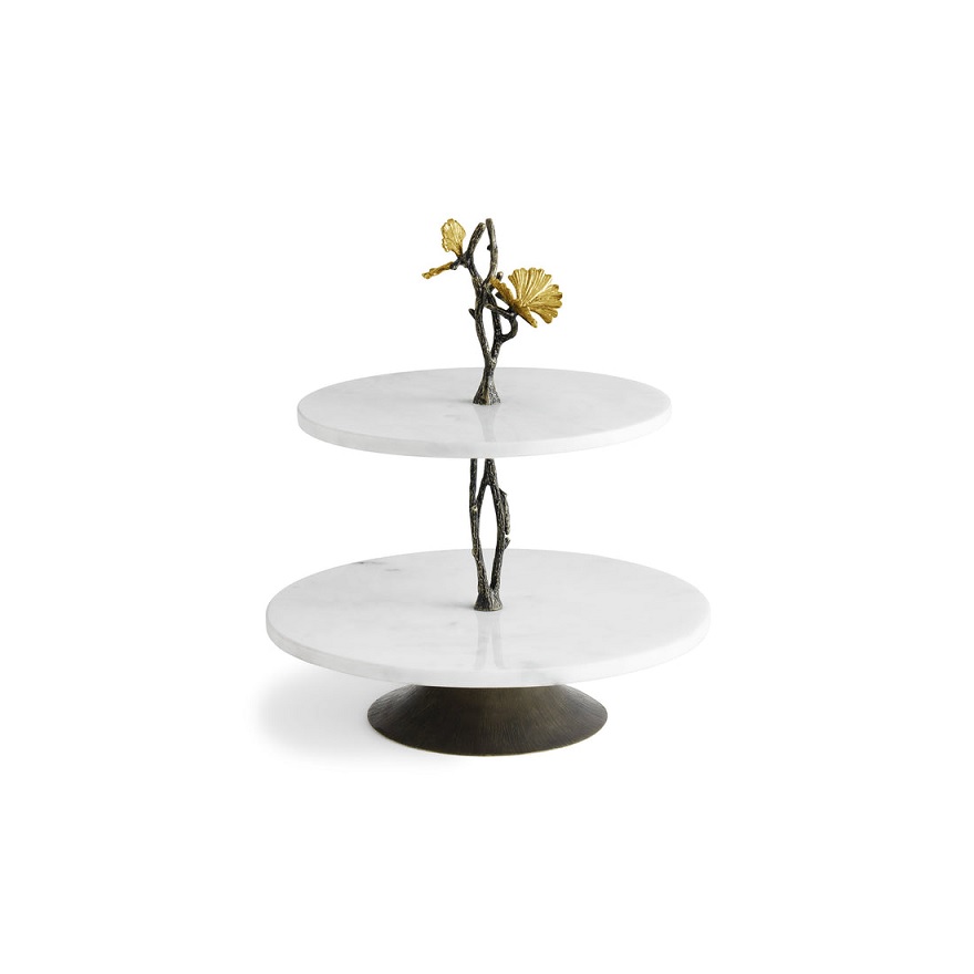 Michael Aram Butterfly Ginkgo Small Marble Etagere | Berings