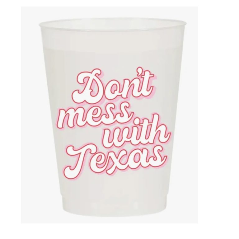 Don't Mess with Texas Frosted Cups | Berings