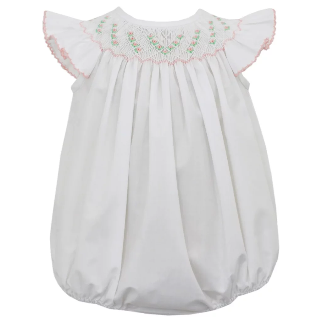 Petit Bebe Rose Smocked Bubble | Berings