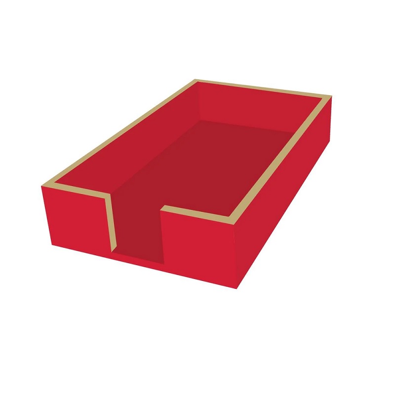 Guest Towel Holder Wood Red/Gold | Berings