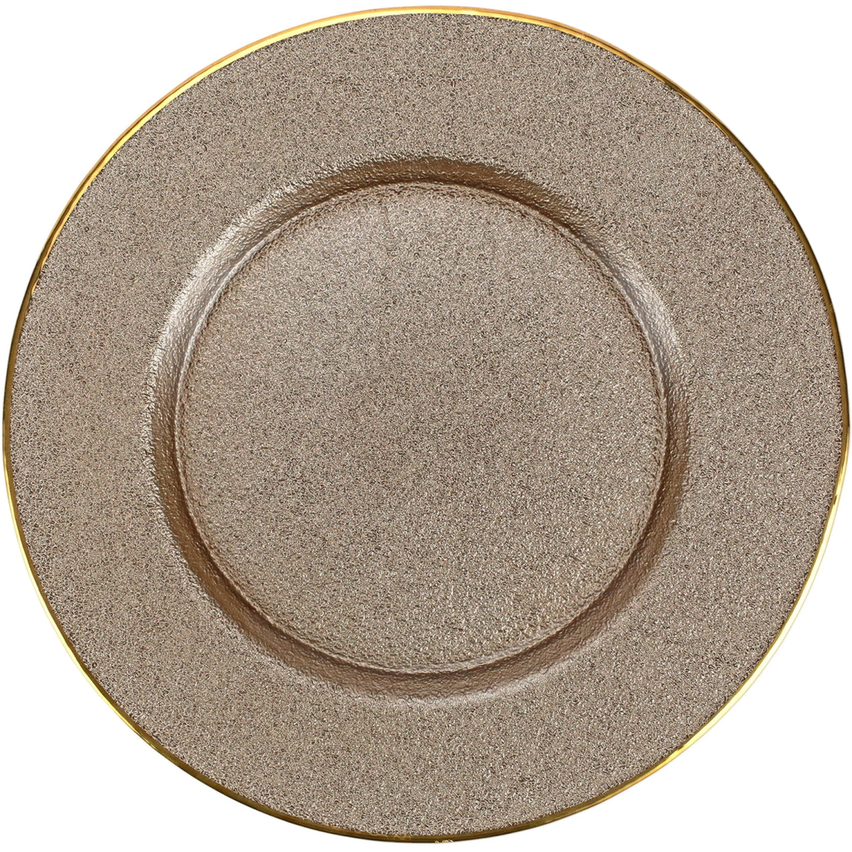 Vietri Metallic Glass Service Plate/Charger - Fawn | Berings