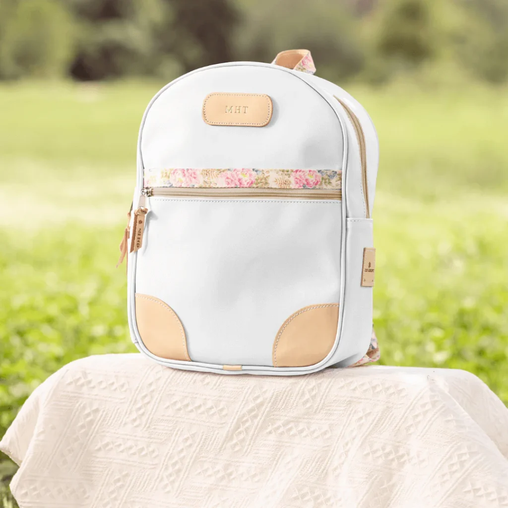Jon Hart Backpack – White with Peony Webbing | Berings