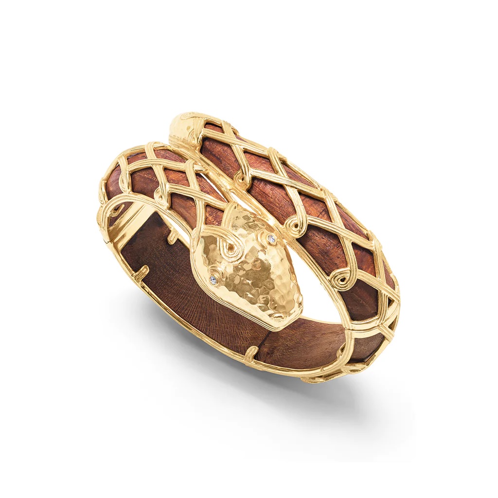 Earth Goddess Serpentina Hinged Bangle | Berings