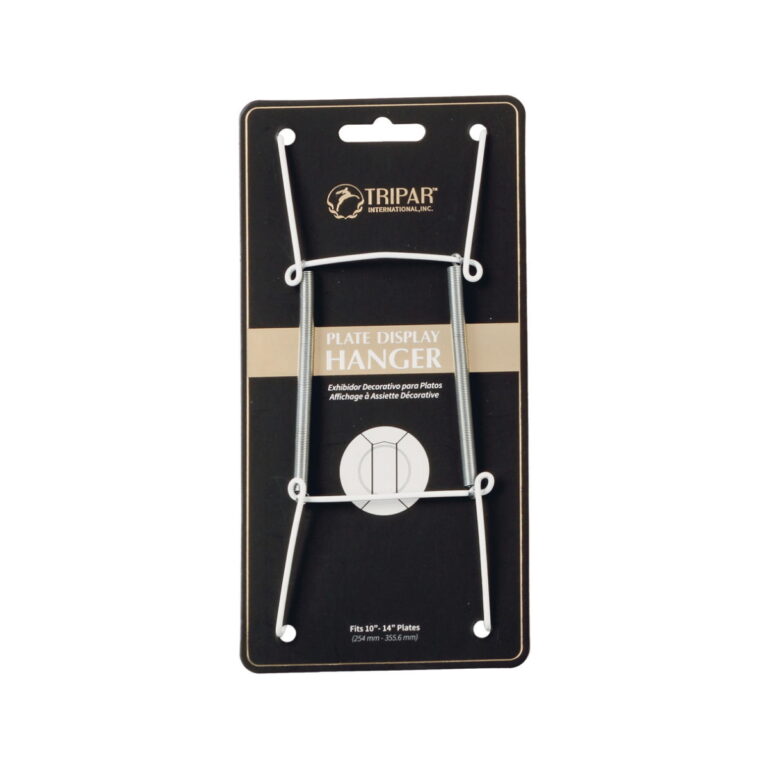 Tripar 10"-14" White Vinyl Plate Hanger | Berings
