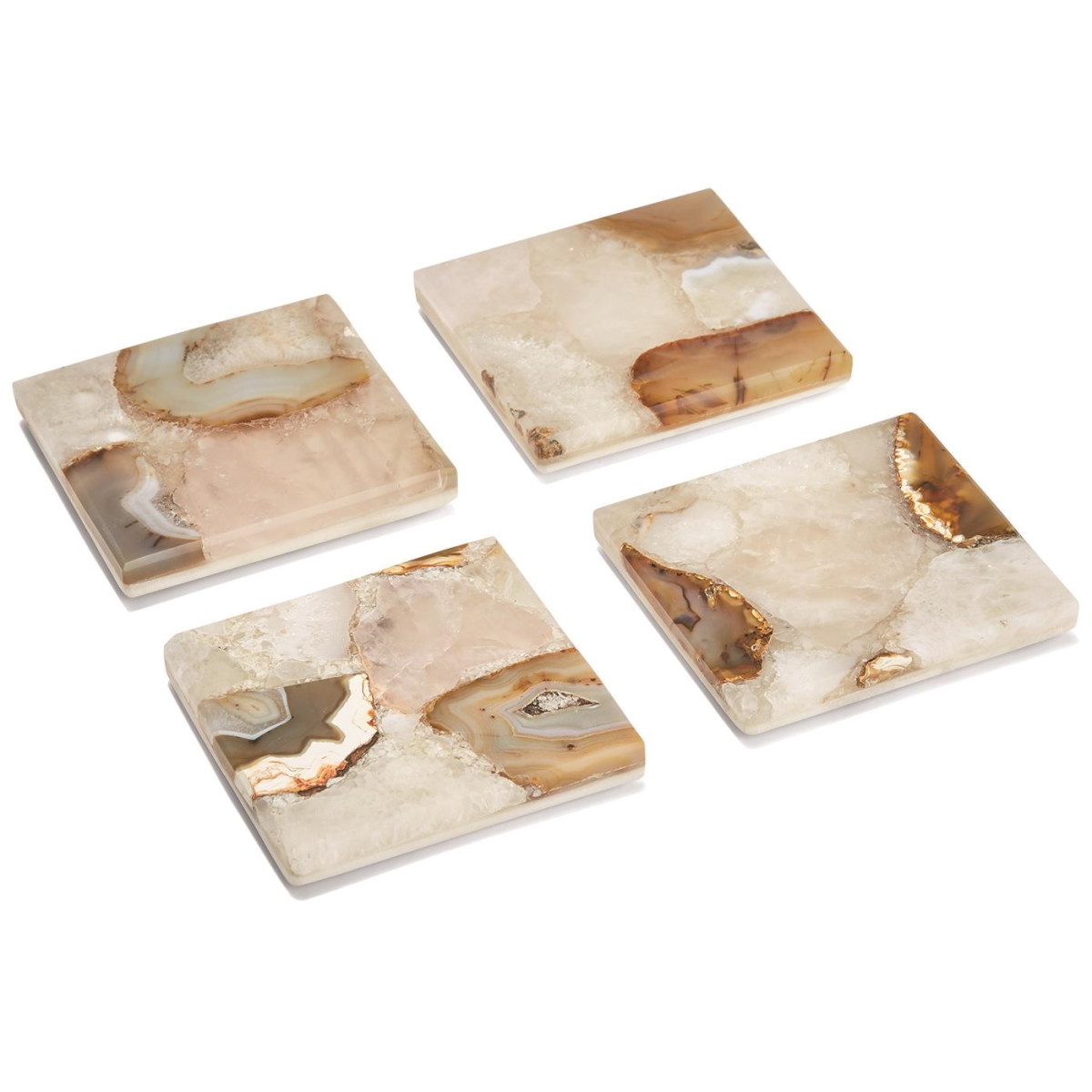 Agate Coasters with Marble Base | Berings
