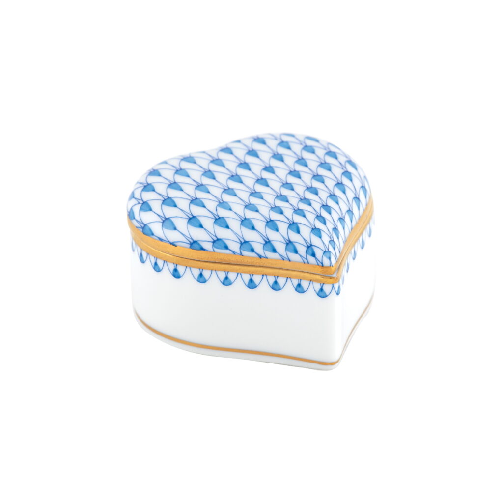 Herend Heart Box - Blue | Berings
