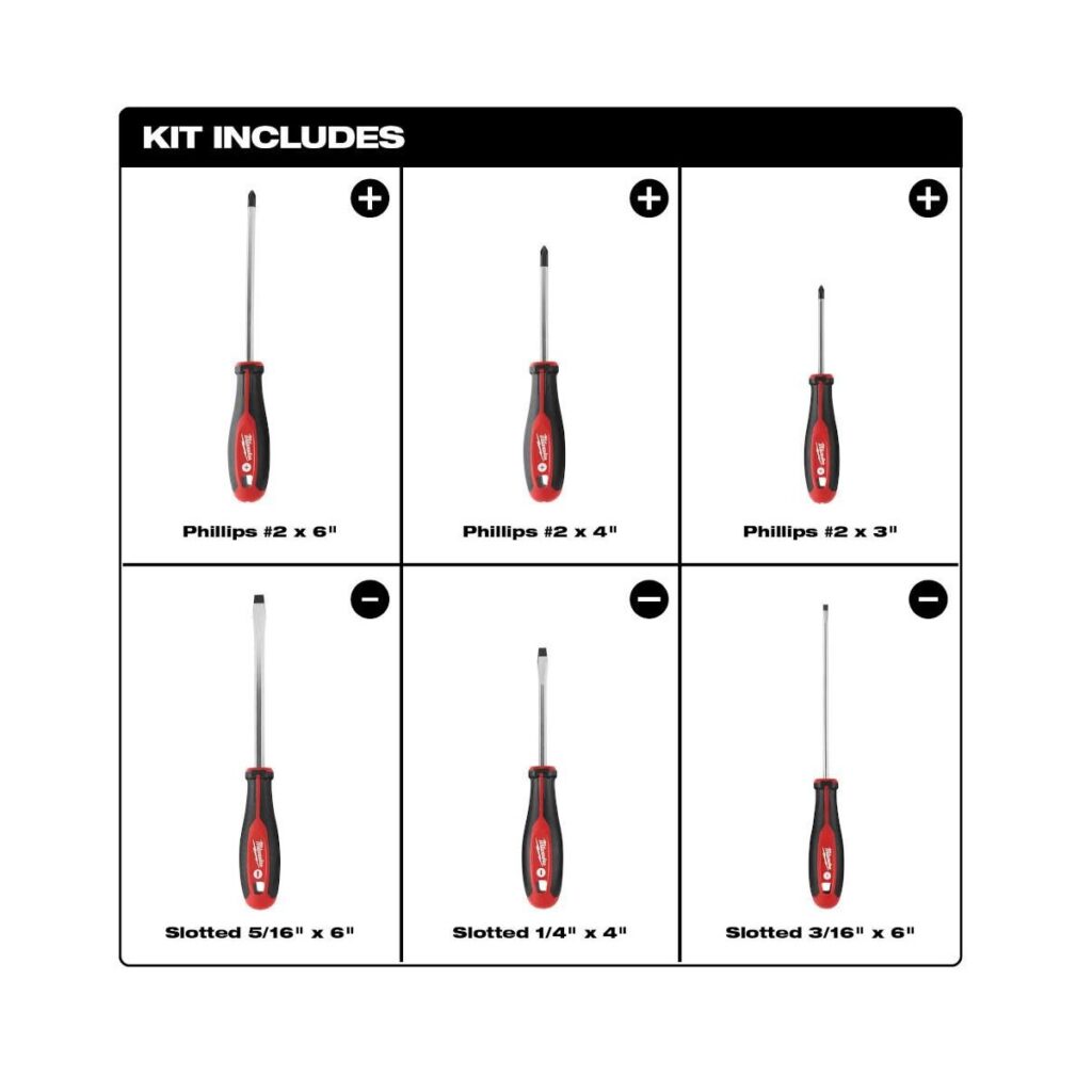 Milwaukee 6pc Screwdriver Set | Berings