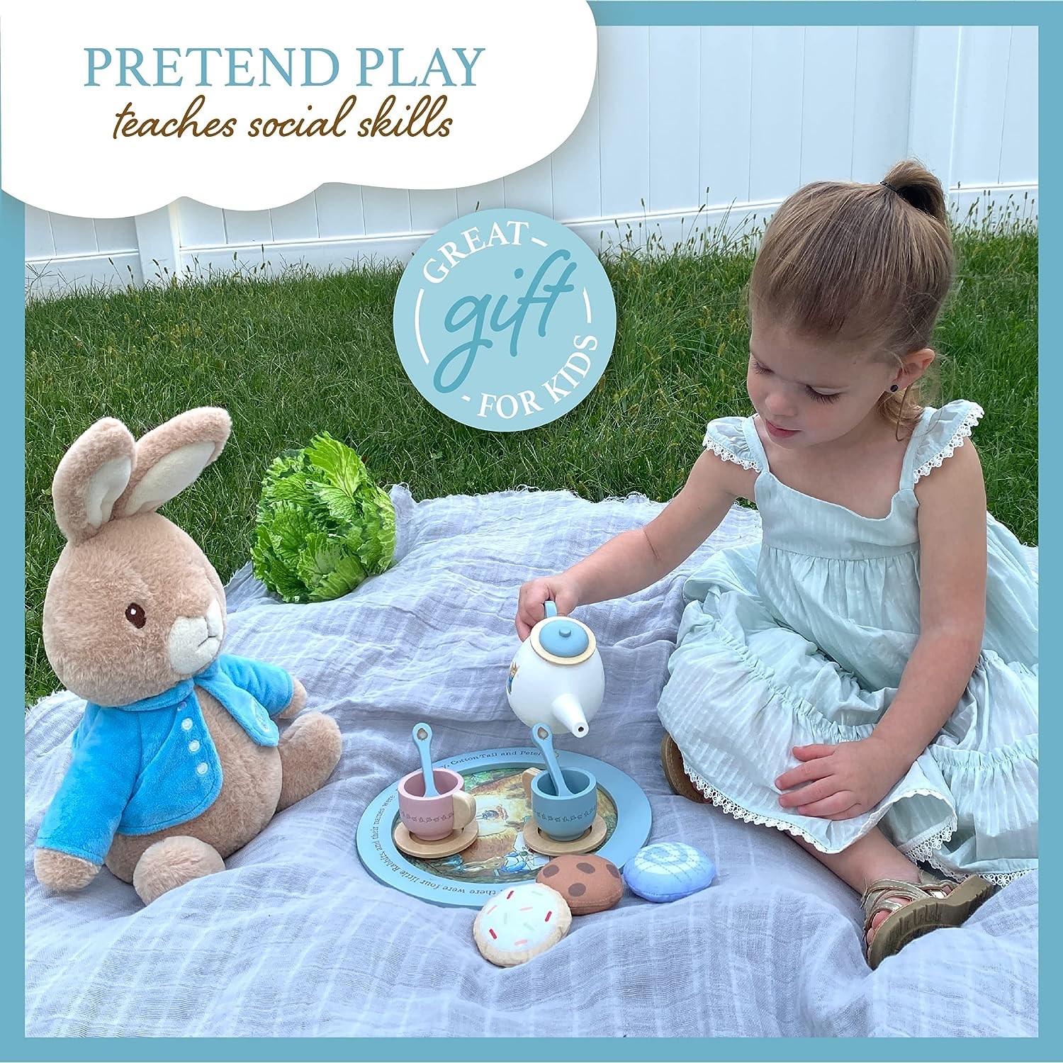 Beatrix Potter Peter Rabbit Wooden Tea Set | Berings