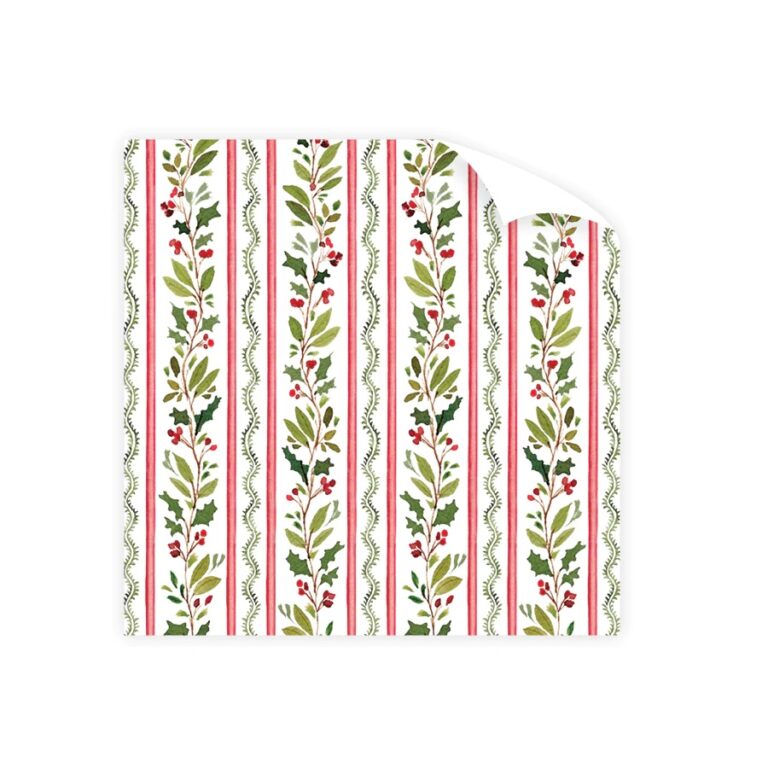 Holly Vine Wrapping Paper Roll | Berings