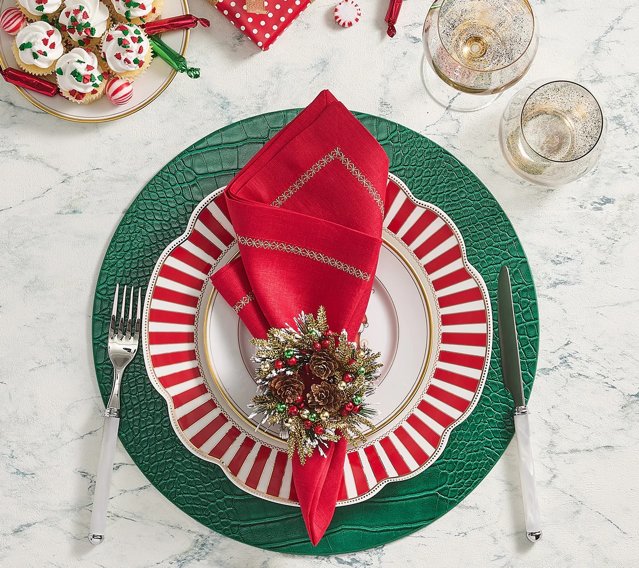 Kim Seybert Classic Napkin in Red | Berings