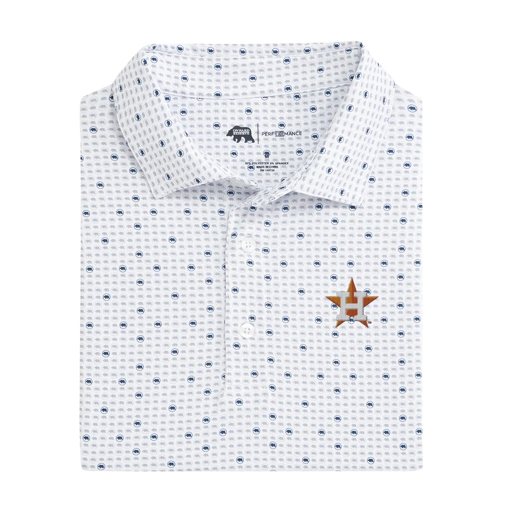 Houston Astros Tour Logo Printed Performance Short Sleeve Polo - Dark ...