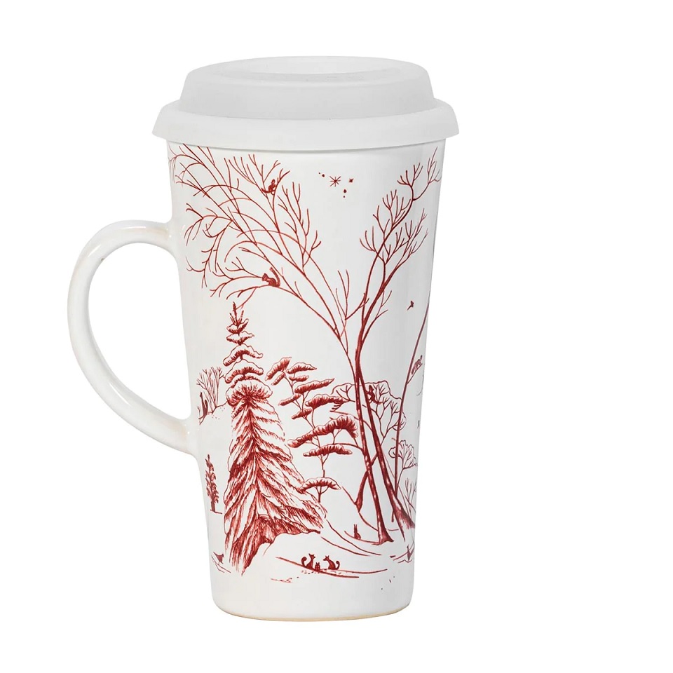 Juliska Country Estate Winter Frolic Travel Mug with Silicone Lid | Berings