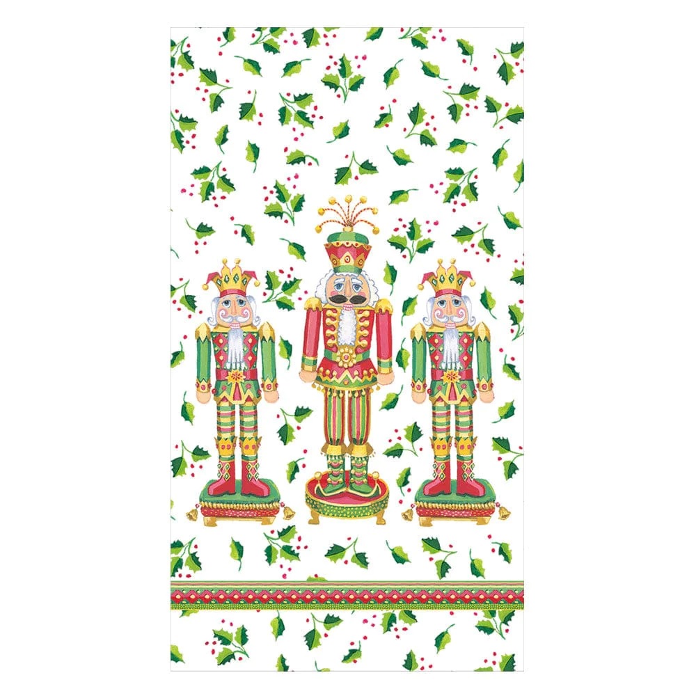 Caspari Nutcracker Christmas Paper Guest Towel Napkins | Berings
