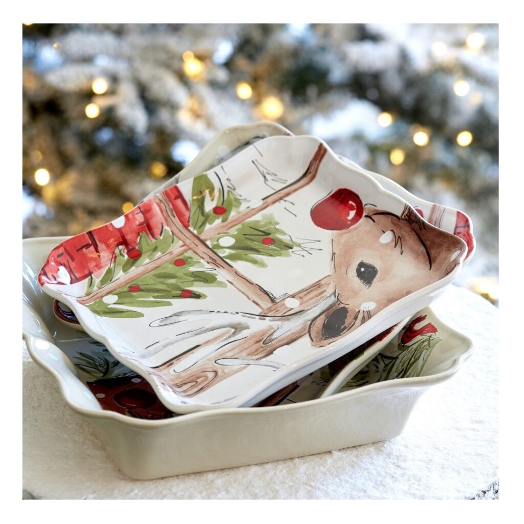 Casafina Deer Friends SQ. Tray | Berings