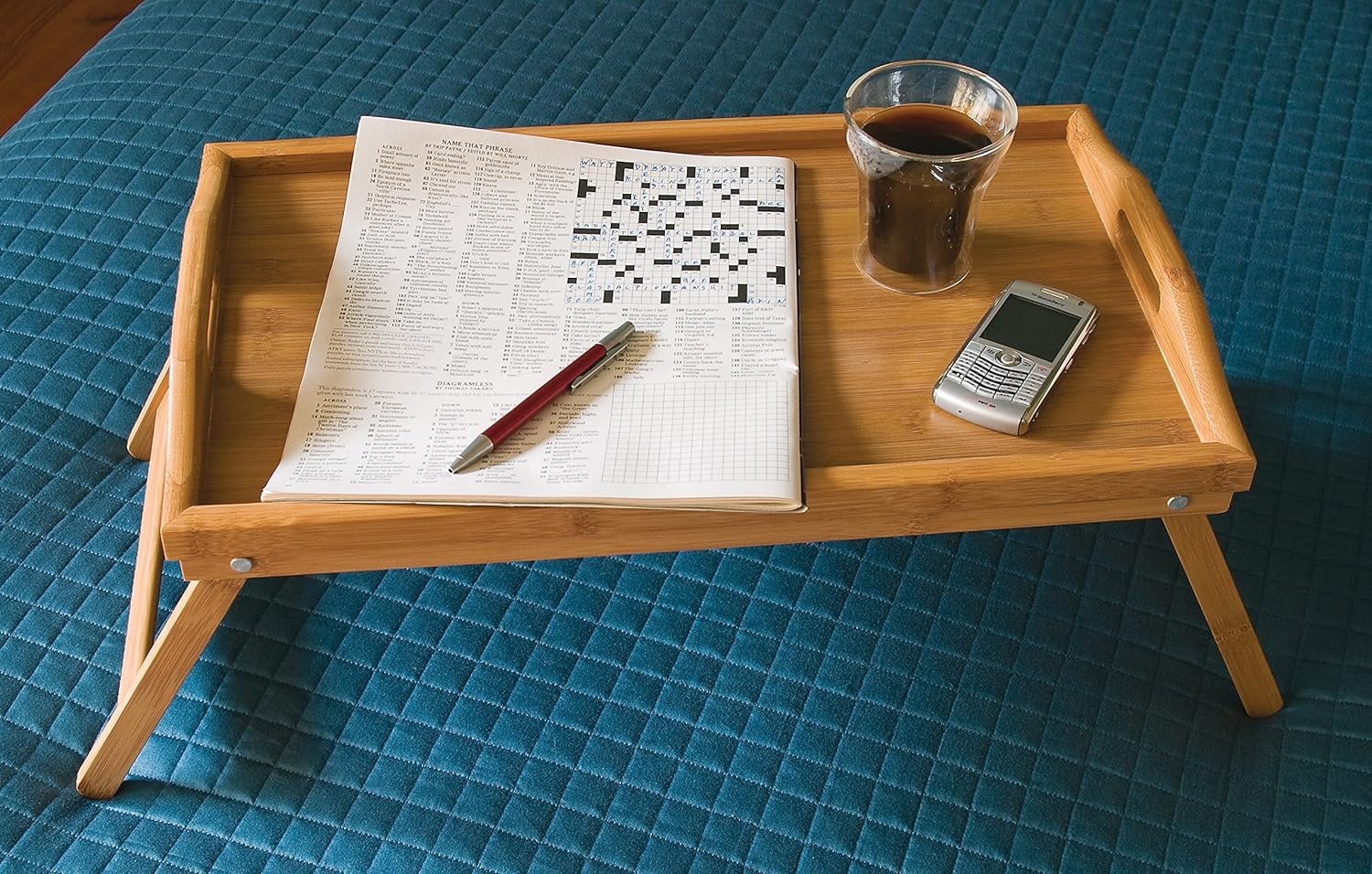 Lipper International Bamboo Wood Bed Tray with Folding Legs | Berings