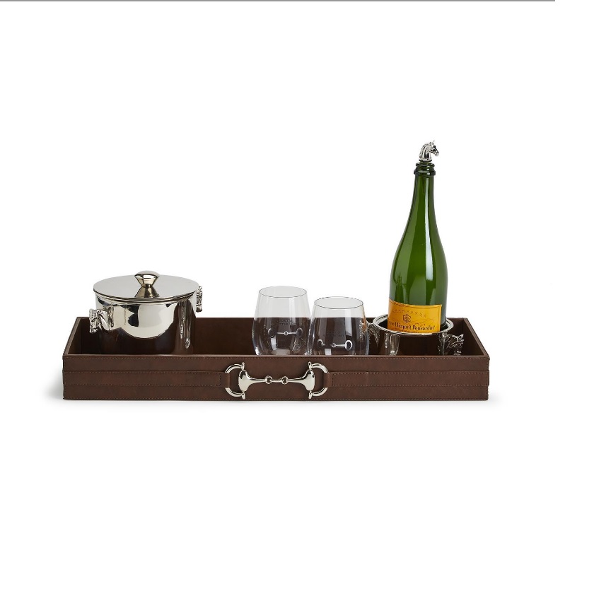 Horse Country Long Bar Table Side Tray | Berings